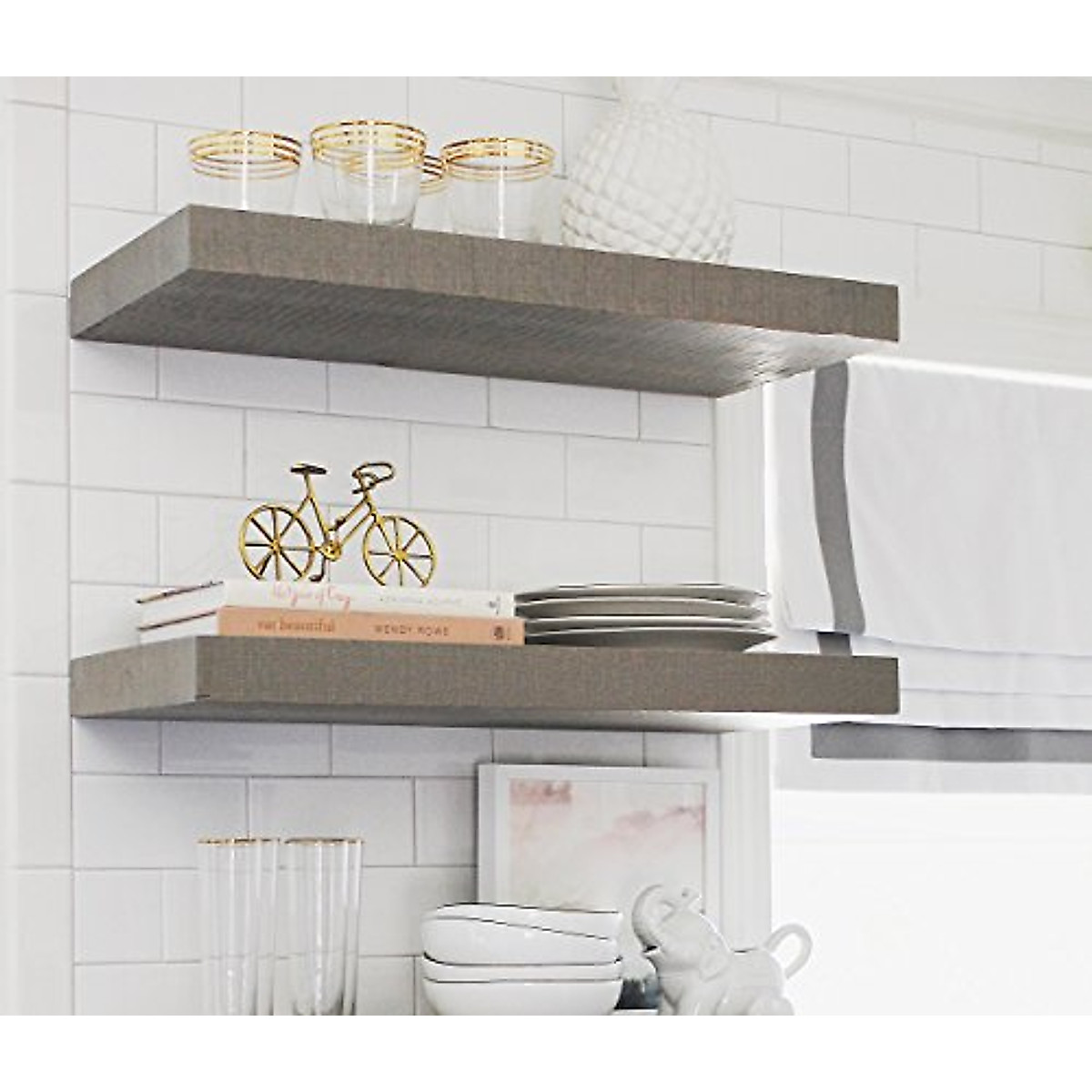 22" Long Heavy Duty Floating Shelf Hardware- Fits a 24" to 27" Shelf - Manufactured in USA