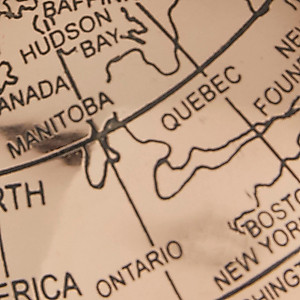 The Novogratz Aluminum Globe, 7" x 7" x 11", Rose Gold