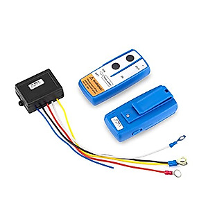 Wsays Wireless Winch Remote Control 100FT 12V Switch Handset Compatible with Most Brands of Recovery Blue with Twin Handset