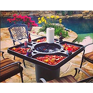 BayTec Crawfish Table - Plastic Barrel Table Top for BBQs or Seafood Boils