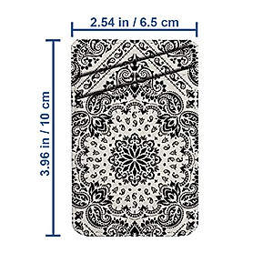 Diascia Pack of 2 - Cellphone Stick on Leather Cardholder ( Paisley Bandana Pattern Pattern ) ID Credit Card Pouch Wallet Pocket Sleeve