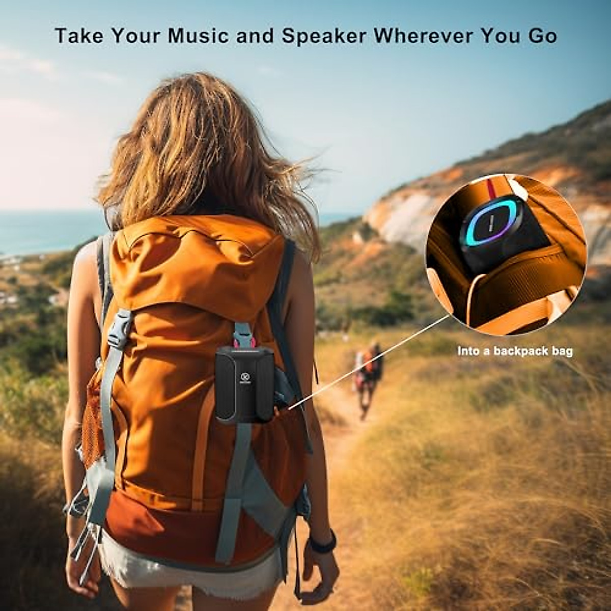 Kinglucky Bluetooth Speaker, Portable Wireless Bluetooth Speaker, 25 Watts, Loud Stereo, Strong Bass, IPX7 Waterproof Shower Speaker, Loud Bluetooth Speaker for Home/Party/Outdoor/Beach
