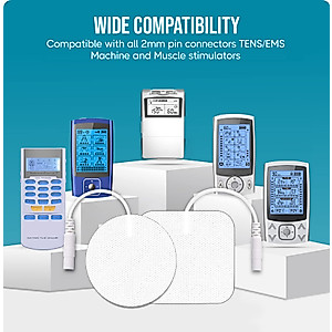 TENS Unit Replacement Pads, Combination 20 PCS Multiple Sizes Electrodes TENS Unit Pads, SM Electrode Patches(pin-in), Latex-Free Self-Adhesive TENS Pads for TENS/EMS Muscle Stimulation Machine