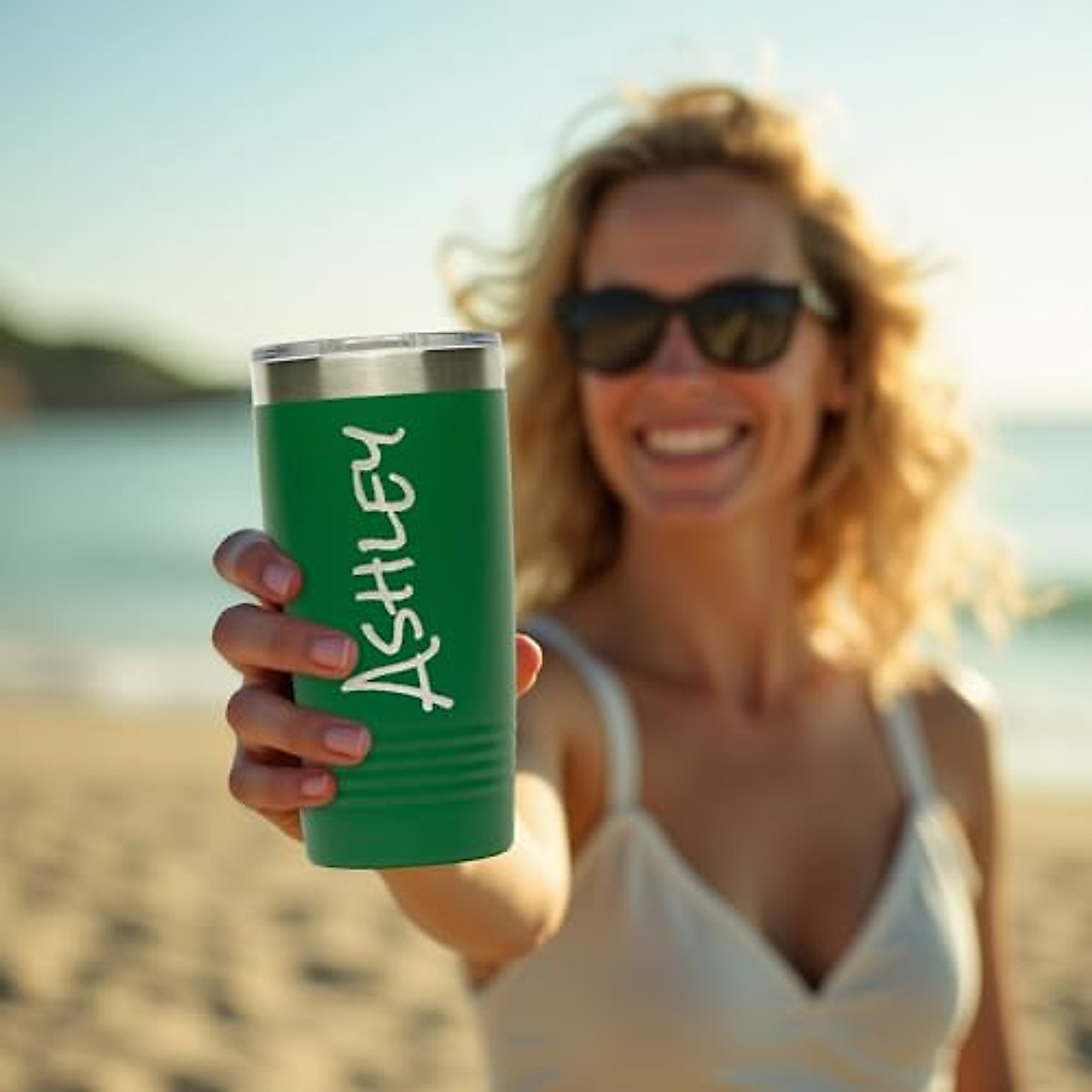 ETCHIFIED Personalized 20oz Stainless Steel Tumbler with Slider Lid - Vacuum Insulated Travel Mug, Add a Name - Keeps Hot or Cold for Hours