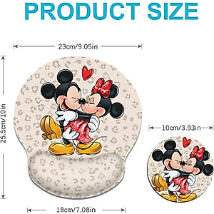 Capriceblue Ergonomic Mouse Pad with Wrist Support Matching a Cute Coaster, Wrist Rest Mouse Pads for Home Office Computer, Laptop, Mac, Comfortable for Easy Typing Pain Relief