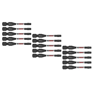 BOSCH ITDT20215 15-Pack 2 in. Driven Torx #20 Impact Tough Screwdriving Power Bits