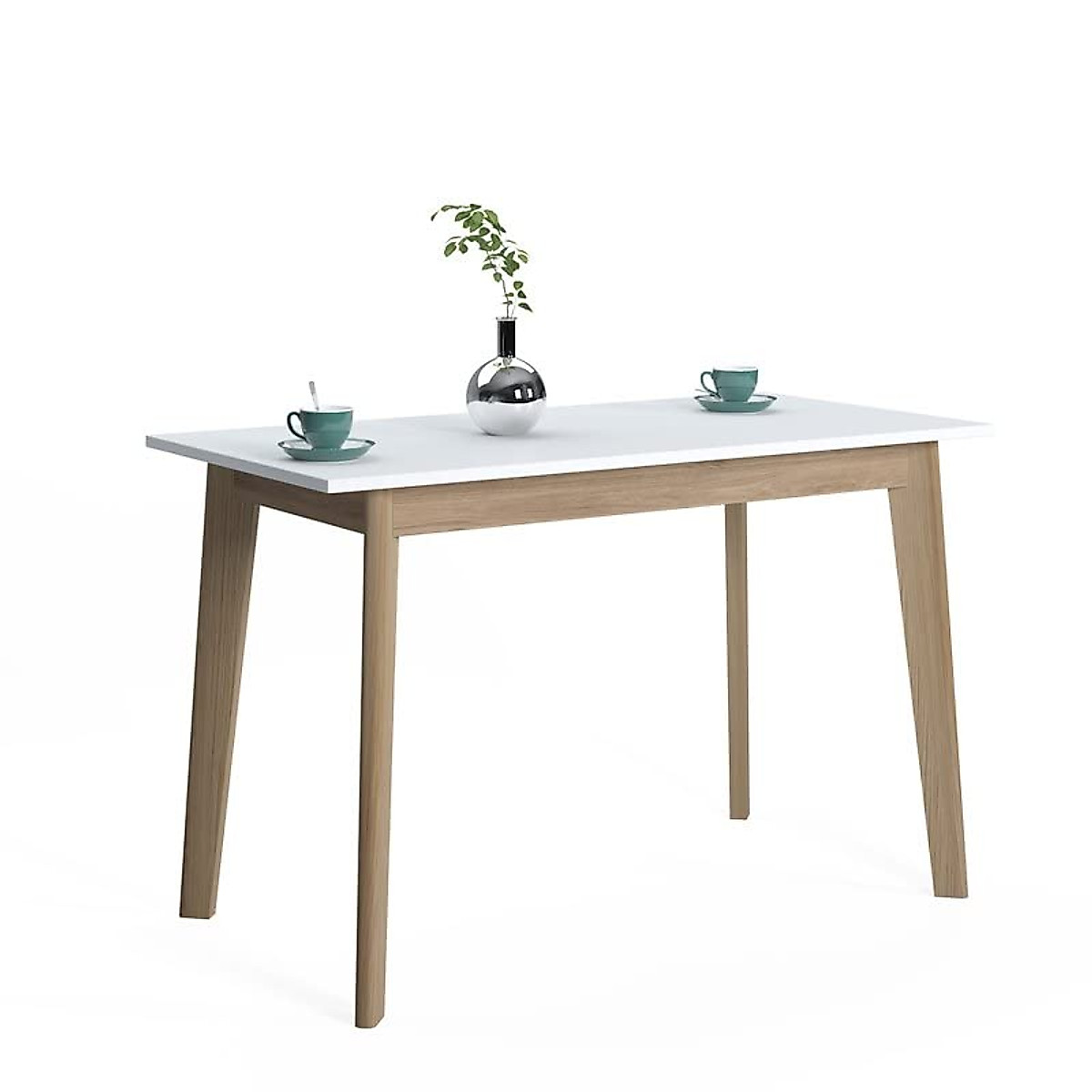 Mod-Arte Doco Modern MDF and Engineered Wood Office Desk in Oak/White