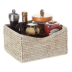 KOUBOO 1060080 La Jolla Shelf Basket, White-Wash