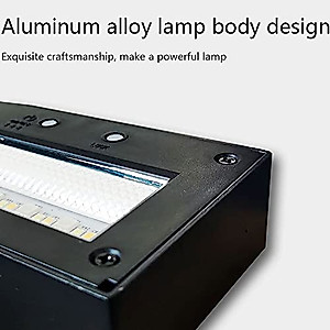 Kangl Solar Outdoor Waterproof Wall Lantern,LED Aluminum Rectangle Up and Down Free Wiring Lights,Home Garden Dimmable Light,for Garage Front Porch Doorway Patio