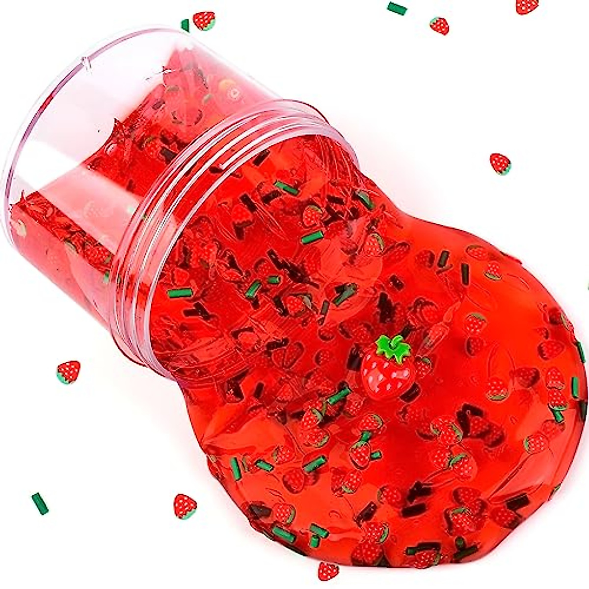 7 Pack Jelly Cube Crunchy Slime Kit,Non Sticky,Super Soft Sludge Toy,Birthday Gifts for Kids,DIY Crystal Glue Boba Slime Party Favor for Girls & Boys