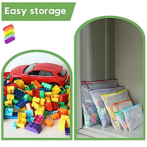 20pcs Mesh Zipper Pouch for Organization, Waterproof Zipper Pouches Colored PVC Travel Zipper Bags Clear Multipurpose Document Bags Suitable for Travel, School, Board Game and Office Supplies