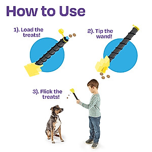 Brightkins Magic Wand Treat Dispenser: Bolt - Dog Treat Holder and Target Stick, Treat Dispenser for Dogs, Treat Dog Toys