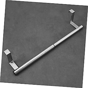 FELTECHELECTR Telescopic Towel Rack Cabinet Door Towel Holder Household Towel Rack Towel Single Bars Kitchen Towel Shelf Over Cabinet Towel Bar Metal Towel Bar Storage Stainless Steel Cupboard