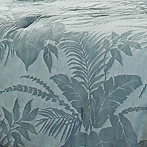 Tommy Bahama - King Comforter Set, Cotton Bedding with Matching Shams & Bedskirt, All Season Home Decor (Abalone Blue, King)