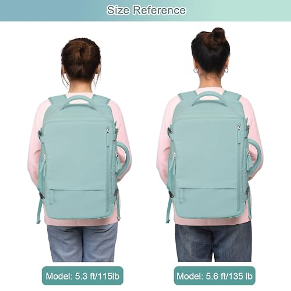 Sinaliy Large Travel Backpack for Women, 40L Carry On Backpack, 17 Inch Laptop Waterproof Backpack, College Bookbag, Backpack for Women, as Person Item Flight Approved