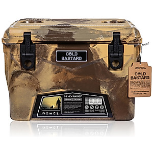 COLD BASTARD COOLERS 20QT Cold Bastard Rugged+ CAMO Camel Premium Ice Chest Cooler Accs Free S&H(CB20-CC)