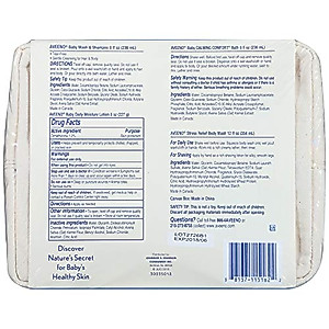 Aveeno Baby Daily Bathtime Solutions Gift Set to Nourish Skin for Baby and Mom, 4 items