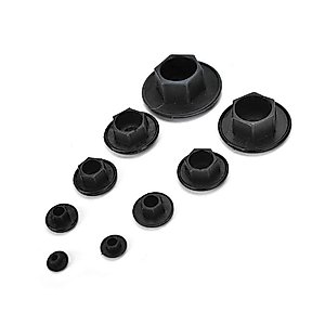 Screw Wholesale 20PCS Black Hex Socket Allen Bolt Screw Nut Hexagon Head Cover Cap Protector Fasteners Screws Covers Caps M5-12 - (Size: M6)