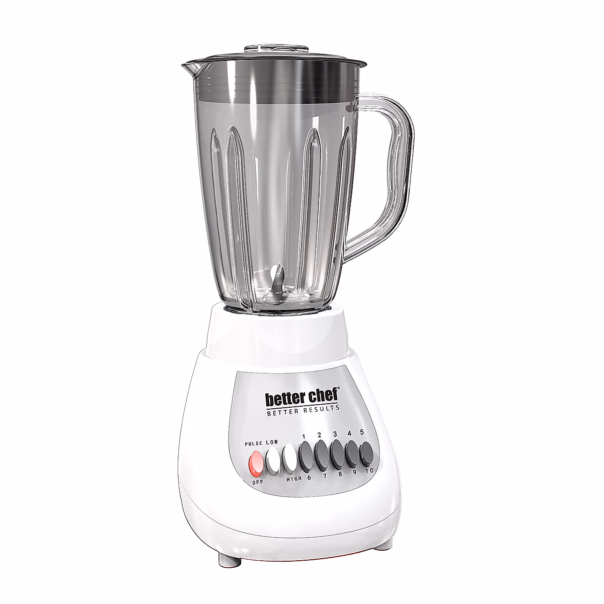 Better Chef Classic 10-speed Blender | 5-cup | Glass Jar (White)