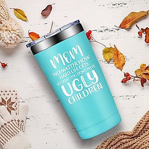 Grifarny Mom Gifts, Gifts for Mom from Daughter, Son, Kids, Husband - Funny Birthday Mothers Day Christmas Gifts for Mom, Mother, New Mom, Wife, Mama - Mom Tumbler Cup 20 oz