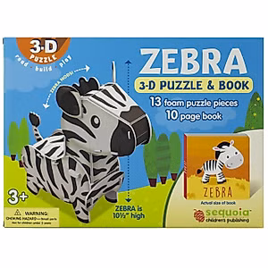 Zebra 3-D Puzzle & Book