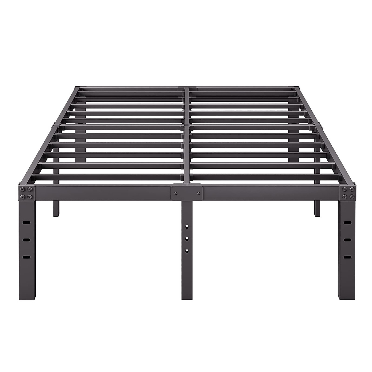 Bednowitz Queen Size Bed Frame, 18 Inch High Metal Bed Frame, Noise-Free Platform Bed No Box Spring Needed, 4000lbs Heavy Duty Support Mattress Foundation, Easy Assembly, Black