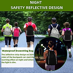 BLIRITEL Drawstring Backpack Sports Gym Bag, Soccer Backpack, Waterproof Soccer Bag for Men Women, String Basketball Bag Football Backpack with Shoes Compartment (Black)