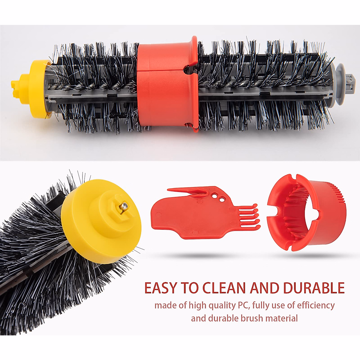 600 Series Replacement Parts for iRobot Roomba 610 620 630 650 680 & 500 Series 595 552 564,Includ Side Brush,Ilter and Screw,Bristle Brush and Flexible Beater Brush,Cleaner Replenishment Kit Filter