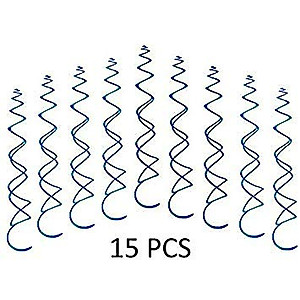 LINDOO 30Pcs Solar System Party Supplies - Outer Space Party Planet Hanging Swirl Decorations