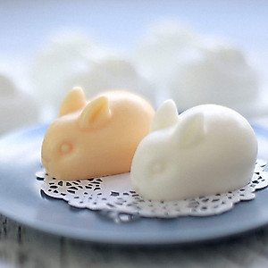 3D Easter Rabbit Cake Mold Bunny Silicone Soap Mold for French Dessert Chocolate Candy Mousse Brownie Jelly Ice Cream Chiffon Cheesecake Fondant Resin Candle Making Mold Easter Decoration