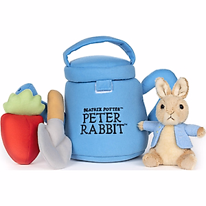 Gund Beatrix Potter Peter Rabbit Easter Basket Plush Playset, 5 Pieces, 6"