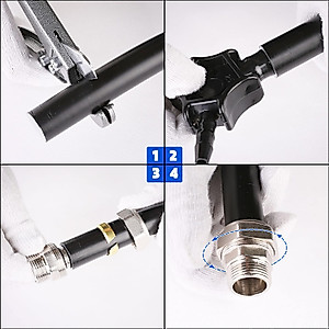 ANCIMOON 3/4’’ Straight Fittings, 3/4’’ Piping x 3/4’’ Male NPT Adapter Fittings, Seal Tape Needed, Brass-Nickel Plated, 2PCS for Garage Shop Compressed Air Line Piping System Kit