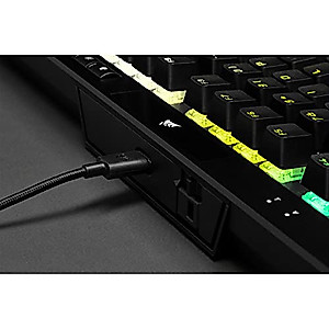 CORSAIR K70 RGB Tenkeyless Mechanical Gaming Keyboard - CHERRY MX SPEED Switches, Aluminum Frame, Per-Key RGB Backlighting, Detachable USB-C Cable
