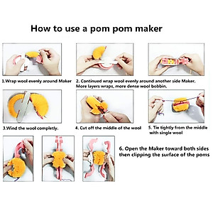4 Sizes Pom-pom Maker Fluff Ball Maker for DIY Wool Yarn Crochet Knitting