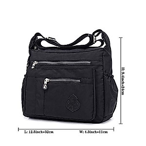 MINTEGRA Crossbody Bag for Women Nylon Waterproof Shoulder Purse Messenger Bag Lightweight Pocketbooks
