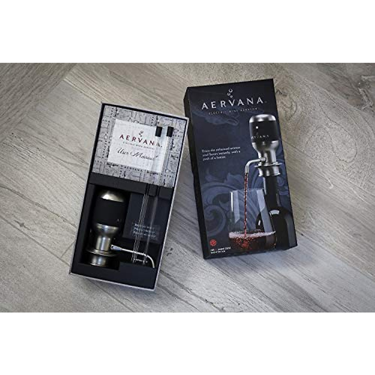 Aervana Original: Electric Wine Aerator and Pourer / Dispenser - Air Decanter - Personal Wine Tap for Red and White Wine