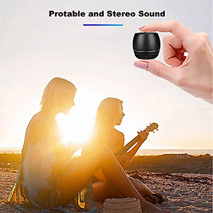 Aresrora Portable Bluetooth Speakers,Outdoors Wireless Mini Bluetooth Speaker with Built-in-Mic,Handsfree Call,TF Card,HD Sound and Bass for iPhone Ipad Android Smartphone and More (Rose Gold)