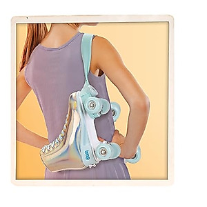 GEM QUAD ROLLER SKATES - Holographic Blue, Size 7-10