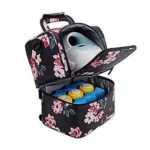 V-COOOL Breast Pump Bag Backpack Cooler Bag and Moistureproof Lunch Bag Double Layer for Work Moms(Violet)