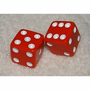 Red Opaque Dice Pair