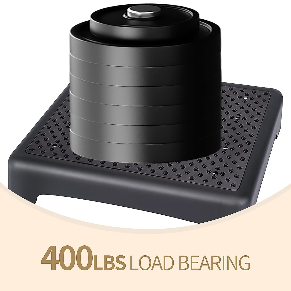 Mobility Step Stool,Heavy Duty Step Platform with Non-Slip Surface 400 Lbs Load Capacity,Half Step Stool for Adults,Elderly Seniors Indoor and Outdoor Use,Black