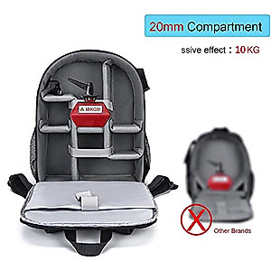 CADeN Camera Backpack Bag for DSLR/SLR Mirrorless Camera Waterproof with 15.6 inch Laptop Compartment, USB Charging Port, Tripod Holder, Rain Cover, Camera Case Compatible for Sony Canon Nikon Black L