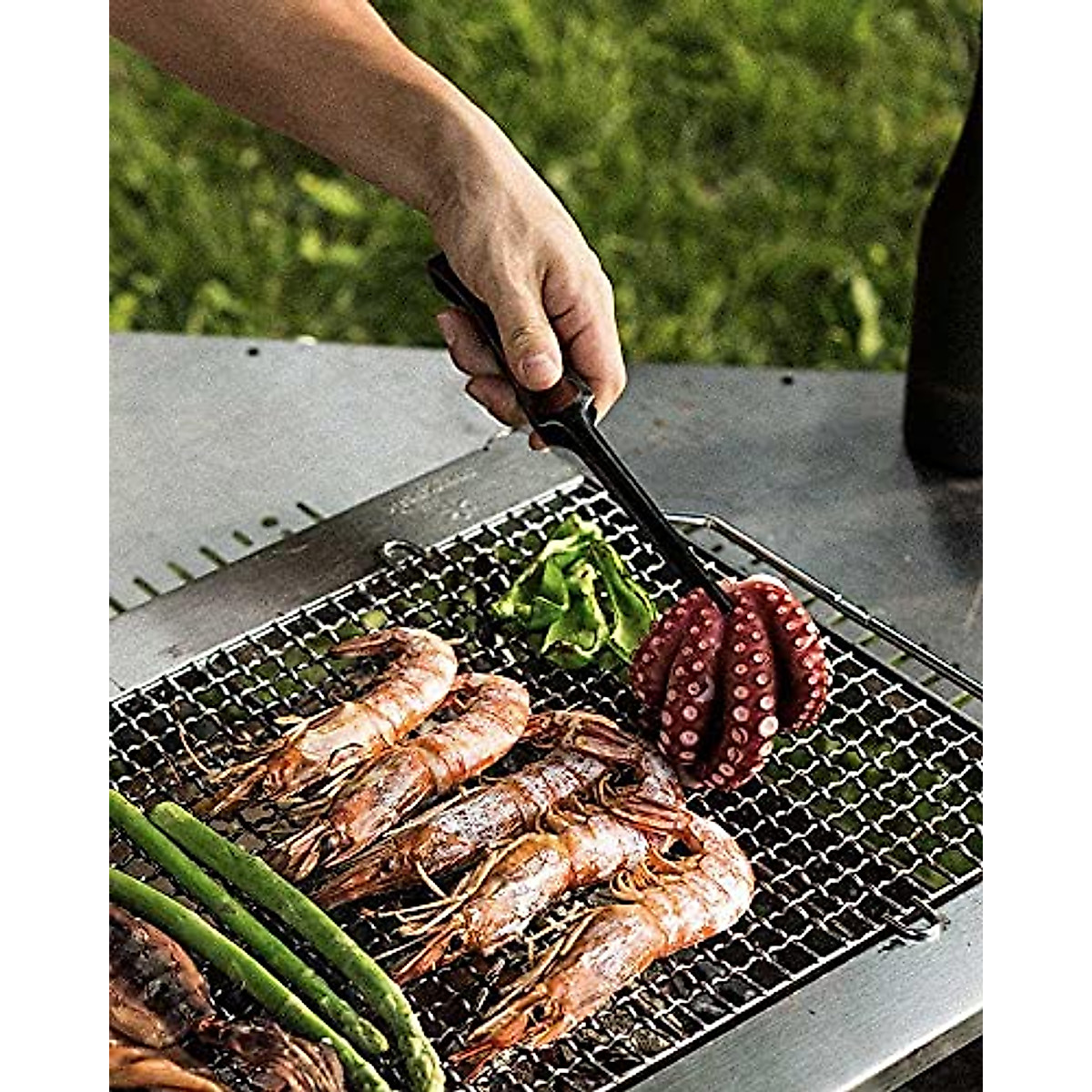 Snow Peak Pitts CS-370 Stainless Steel Tongs, For BBQs, Tapered Design, Corrosion Resistant, Outdoor Camping