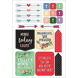 Essential Weekly Planner Stickers - She Believed She Could (Set of 160 Stickers)