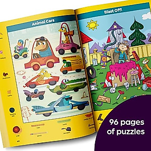 Things That Go Sticker Puzzles: Transportation Activity Book of Cars, Trucks, Planes and More, Hidden Pictures Puzzles with 280 Stickers for Kids 3 and Up (Highlights Sticker Hidden Pictures)