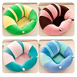 Baby Support Seat Sofa Plush Soft Animal Shaped Baby Learning to Sit Chair Keep Sitting Posture Comfortable Infant Sitting Chair for 4 Months up Baby (Blue)