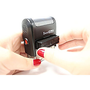 Paid with Check and Date - ExcelMark Self-Inking Rubber Stamp - A1539 Red Ink