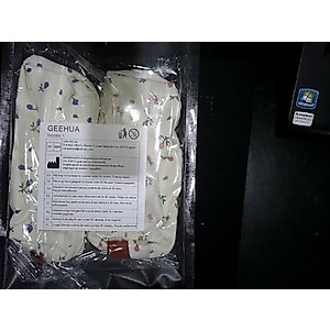 GEEHUA 2 Pcs Women Cute Floral Pencil Bag, Flower Zipper Pencil Case Simple Pen Bag Stationery Organizer Cosmetic Makeup Storage Bag Coin Pouch Holder Travel Office Accessories