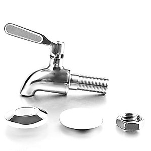 Bekith 2 Pack Beverage Dispenser Replacement Spigot, Stainless Steel Polished Finished Water Drink Dispenser Replacement Faucet