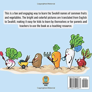 Swahili English Fruits & Vegetables Bilingual Picture Book: Learn & Teach Swahili For Kids
